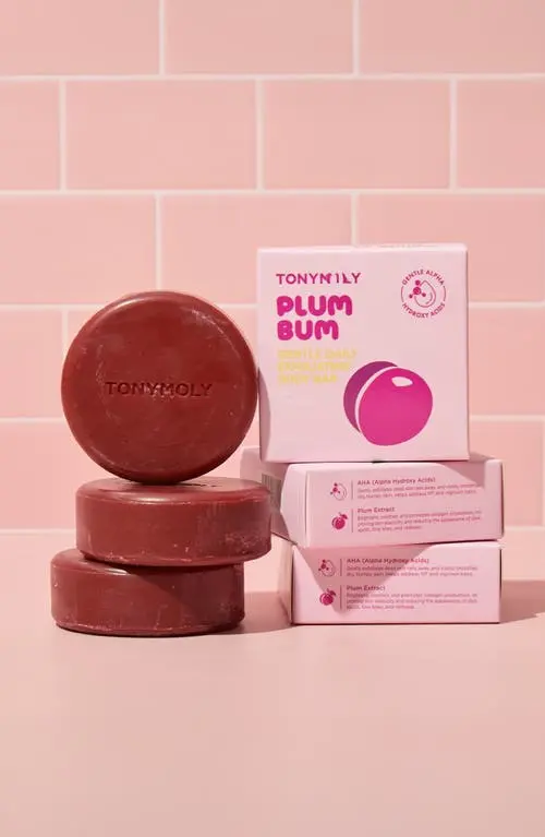 TONYMOLY Plum Bum Gentle Daily Body Exfoliating Bar