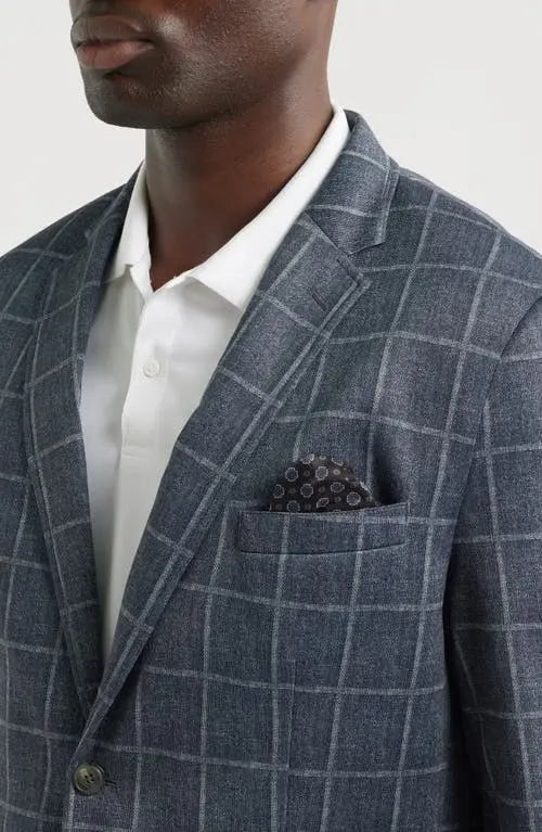 Johnston & Murphy Game Day Xc Flex Pinnacle Black Windowpane Check Knit Sport Coat