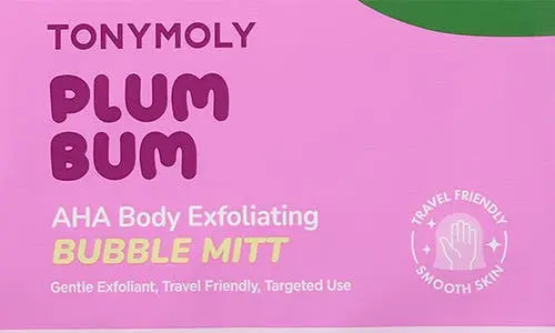 TONYMOLY Plum Bum Aha Body Exfoliating Bubble Mitt