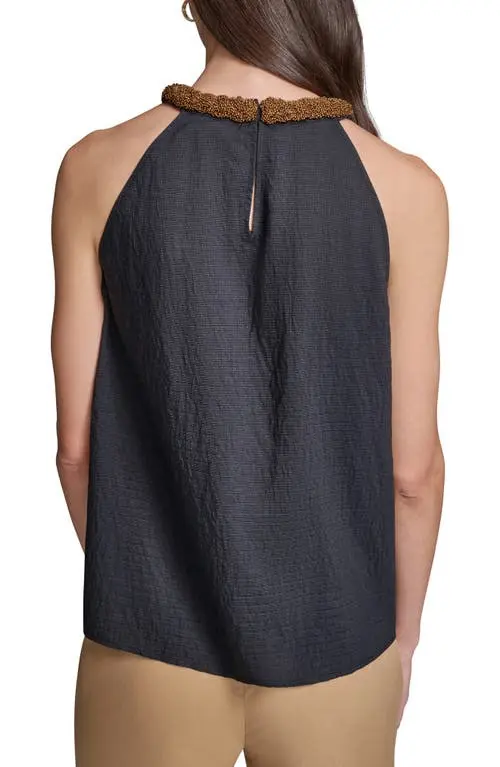 Karl Lagerfeld Paris Embellished Floral Sleeveless Top