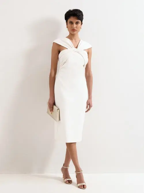 PHASE EIGHT Camela Sculptural Knot Sheath Dress