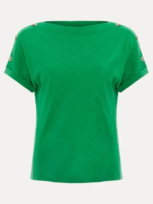 PHASE EIGHT Suzie Shoulder Button T-shirt