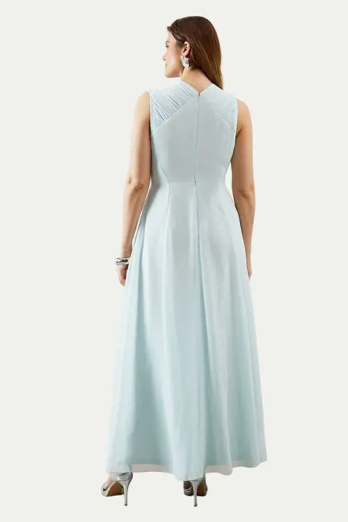 WALLIS Embellished Wrap Georgette Maxi Dress