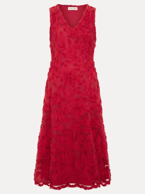 PHASE EIGHT Paloma Embroidered Fit & Flare Midi Dress