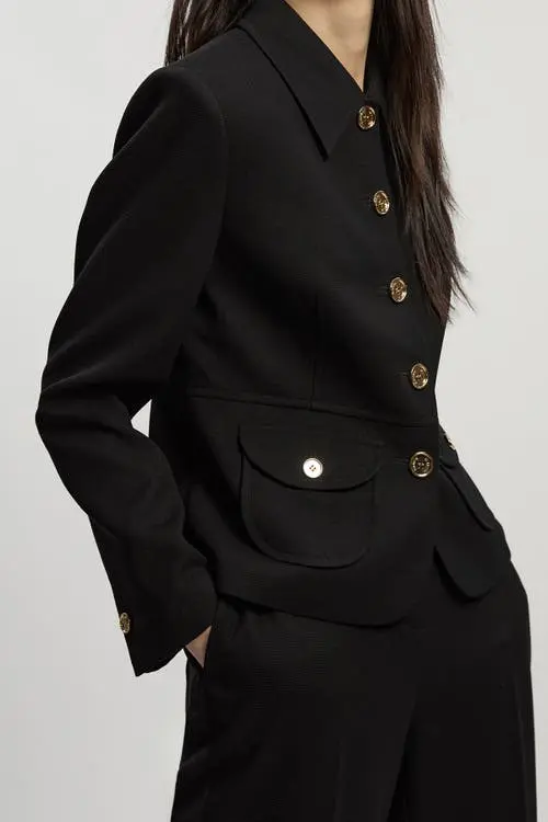 Karen Millen Petite Textured Tailored Jacket