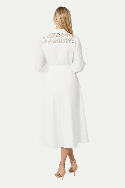 WALLIS Petite Cotton Cutwork Detail Shirt Dress