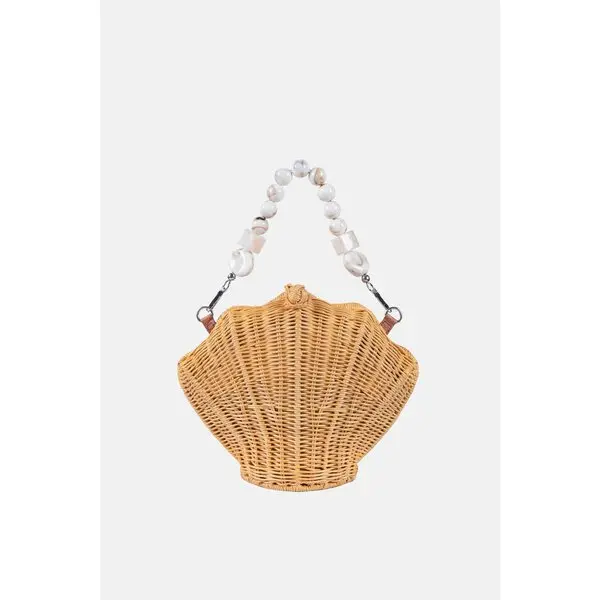 JELAVU Shelly Stone Crossbody Bag - Natural