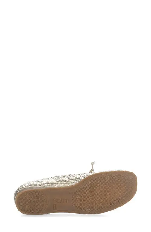 Gabor Woven Ballet Flat - Perla
