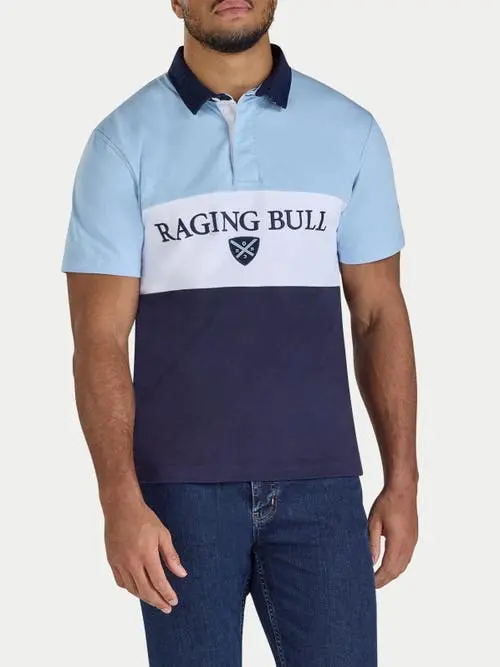 RAGING BULL Cut & Sew Rugby Shirt
