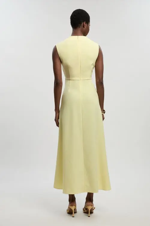 Karen Millen Tailored Drape Neck Midi Dress