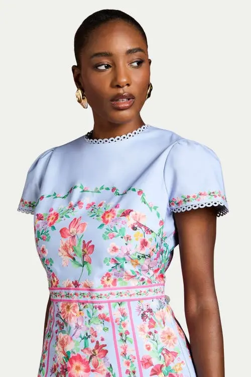 Coast Placement Print Short Sleeve Mini Dress