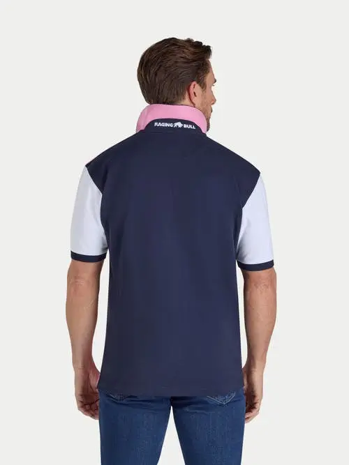 RAGING BULL No.3 Cut & Sew Jersey Polo Shirt