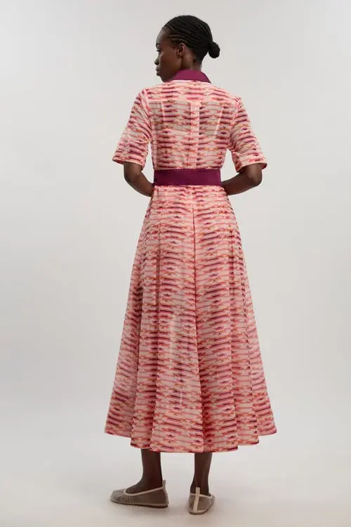 Karen Millen Geometric Print Midi Shirt Dress