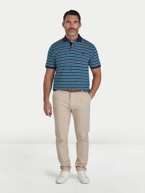 RAGING BULL Triple Stripe Pique Polo Shirt