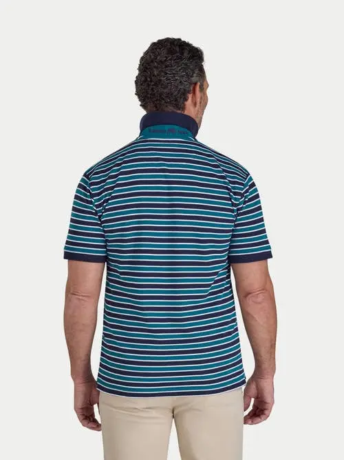 RAGING BULL Triple Stripe Pique Polo Shirt