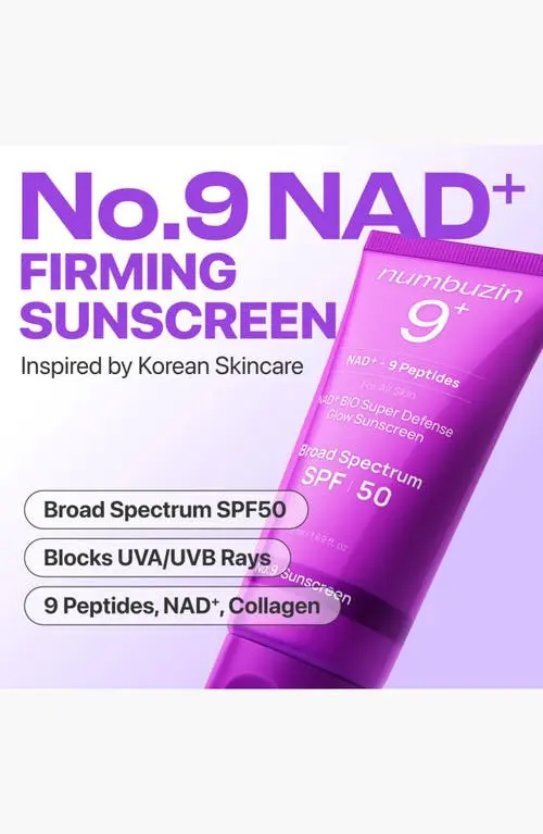 NUMBUZIN No.9 Nad+ 9 Peptides Broad Spectrum Sunscreen Spf 50