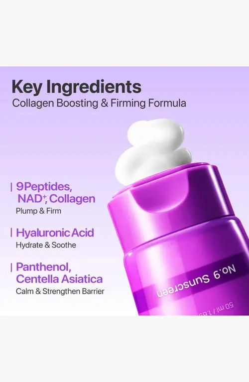 NUMBUZIN No.9 Nad+ 9 Peptides Broad Spectrum Sunscreen Spf 50