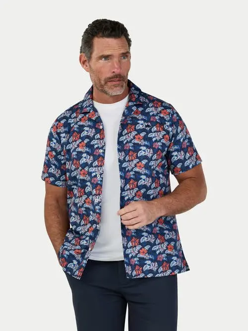 RAGING BULL Hawaii Floral Short Sleeve Shirt