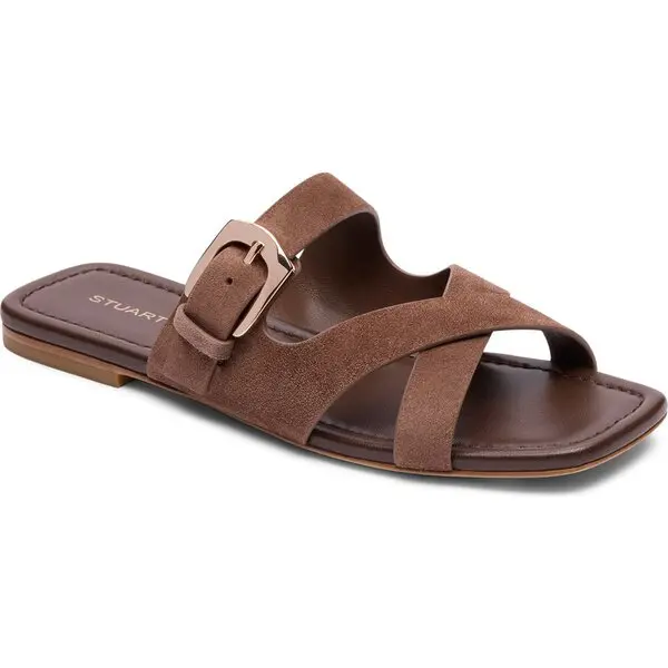 STUART WEITZMAN Sai Slide Sandal - Cigar