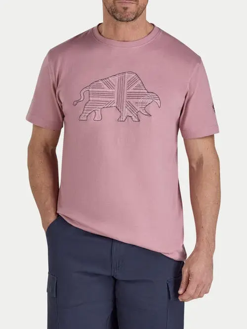 RAGING BULL Stitched Bull Crew Neck T-shirt