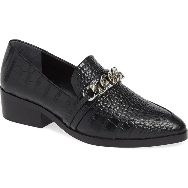 TONY BIANCO Molly Metallic Leather Heeled Sandals - Black