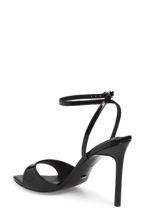 TONY BIANCO Silver Stiletto Sandals - Black