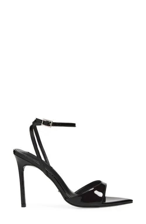TONY BIANCO Silver Stiletto Sandals - Black