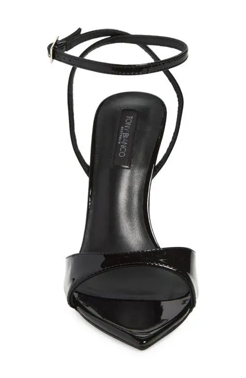 TONY BIANCO Silver Stiletto Sandals - Black