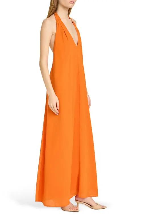 WAYF Solana Halter Maxi Dress