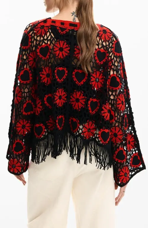 Desigual Fringe Sweater