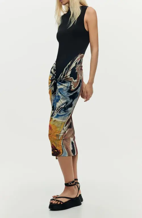 Desigual Sleeveless Midi Dress - Black