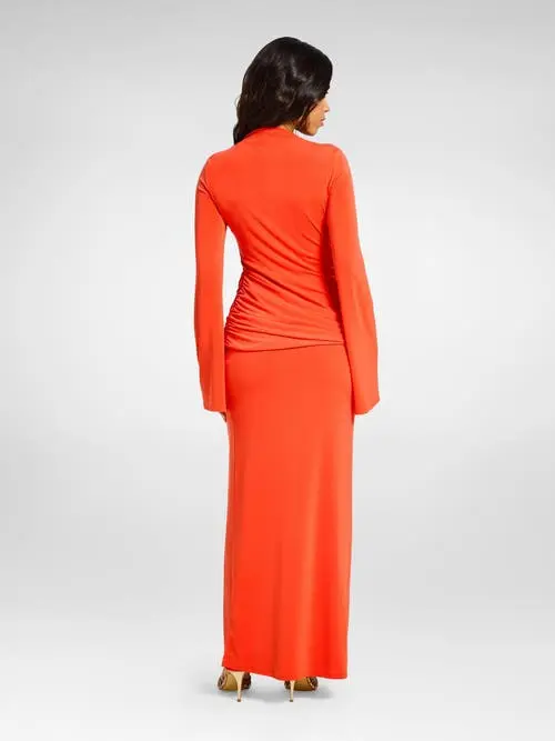 DASKA Zarel Dress Long Sleeve Draped Maxi