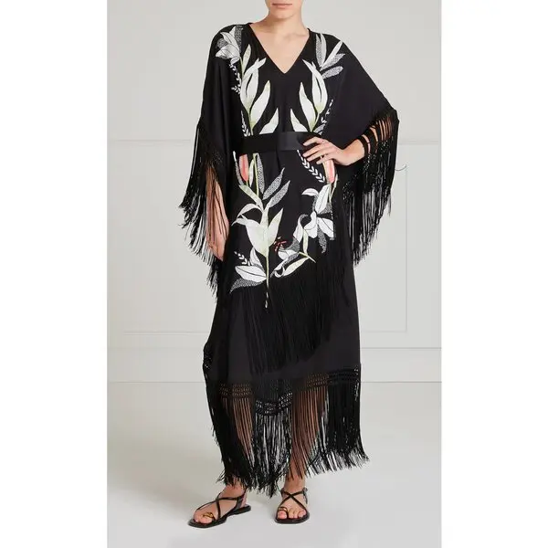 TEMPERLEY LONDON Madeline Kaftan - Black