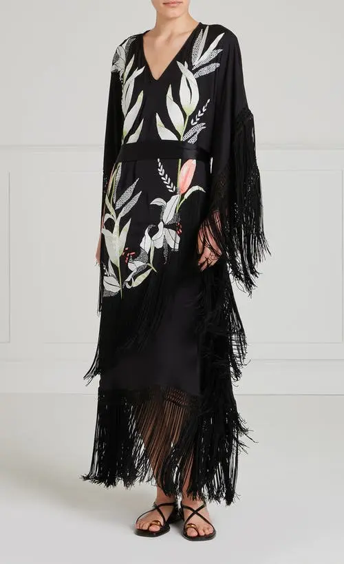 TEMPERLEY LONDON Madeline Kaftan - Black
