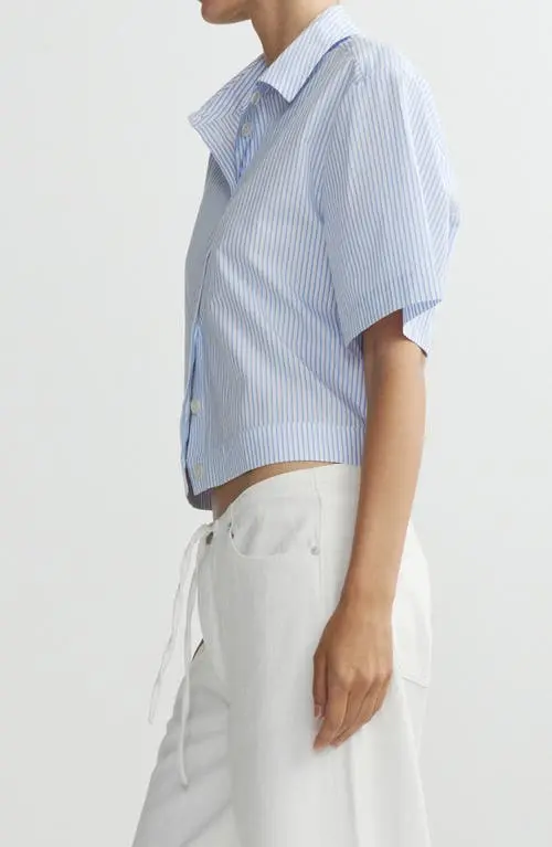 DL1961 Carlee Stripe Woven Crop Top
