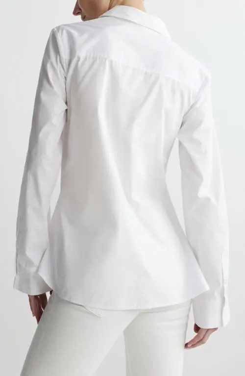 DL1961 Agnes Side Tie Cotton Button-up Shirt
