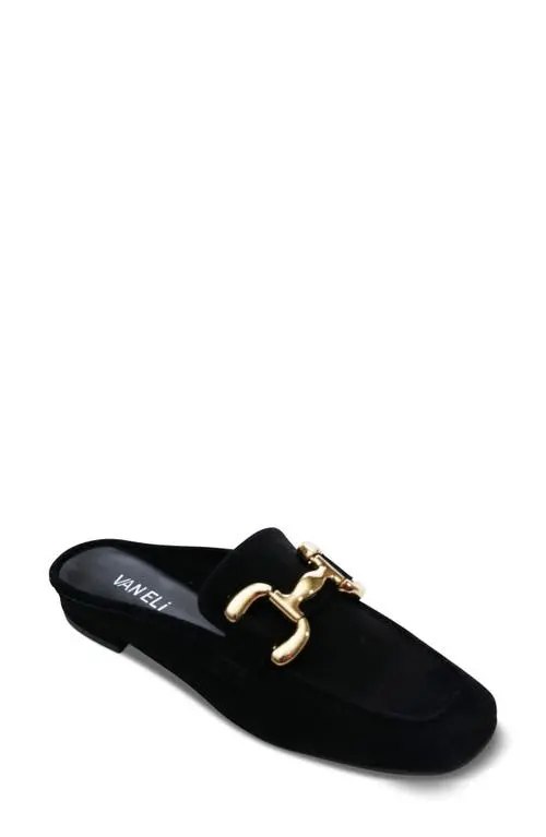 Vaneli Shaine Mule With Oversized Metal Keeper - Black