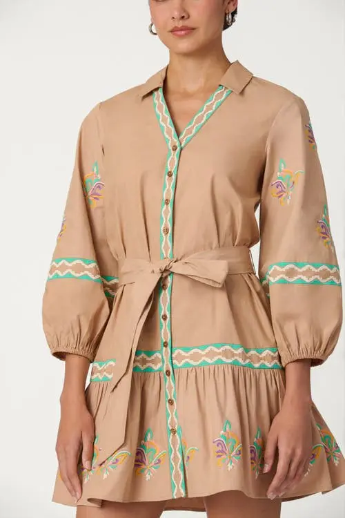 Shoshanna Camden Embroidery Ellery Mini Dress