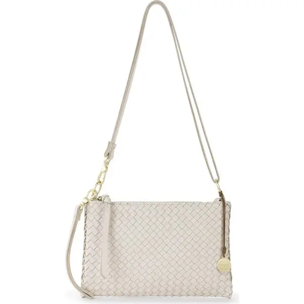 THE SAK Vita Hand Woven Leather Crossbody Wristlet - Stone Woven
