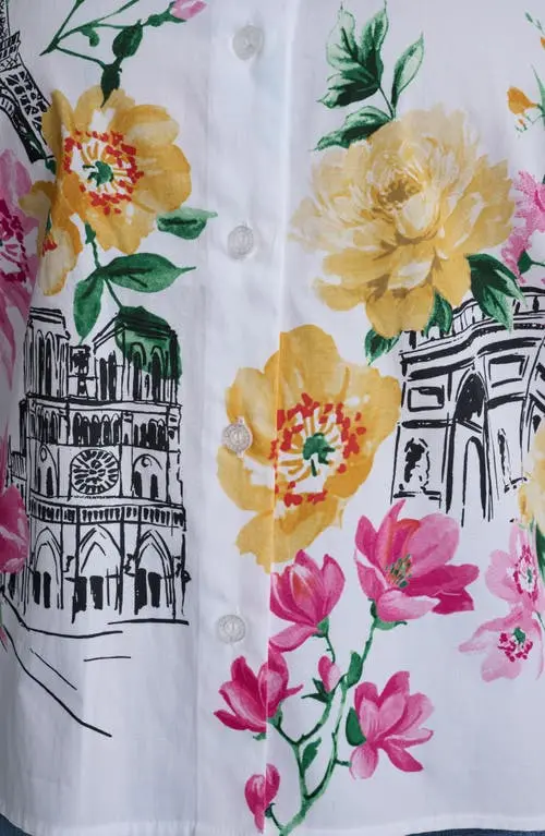 Karl Lagerfeld Paris Floral Placement Button-up Shirt