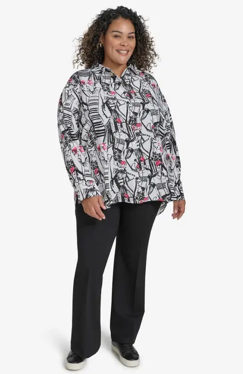 Karl Lagerfeld Paris Nylon Blend Compression Pants