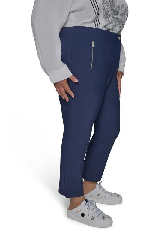 Karl Lagerfeld Paris Double Zip Pants - Naval Academy