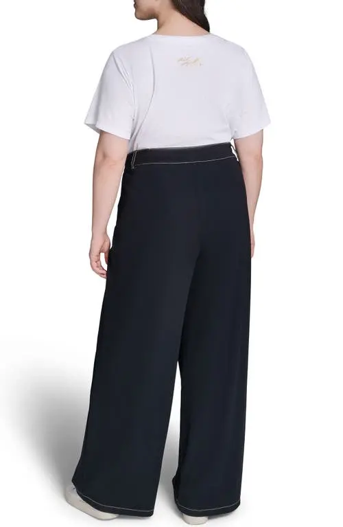 Karl Lagerfeld Paris Wide Leg Drawstring Pants