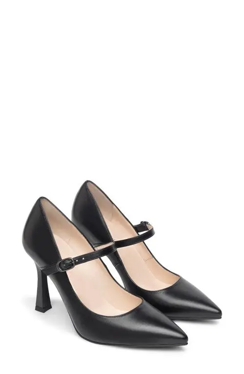 NEROGIARDINI Leather Mary Jane High Heel Pumps - Black