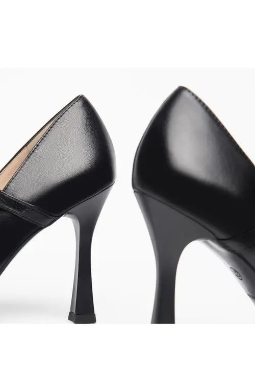 NEROGIARDINI Leather Mary Jane High Heel Pumps