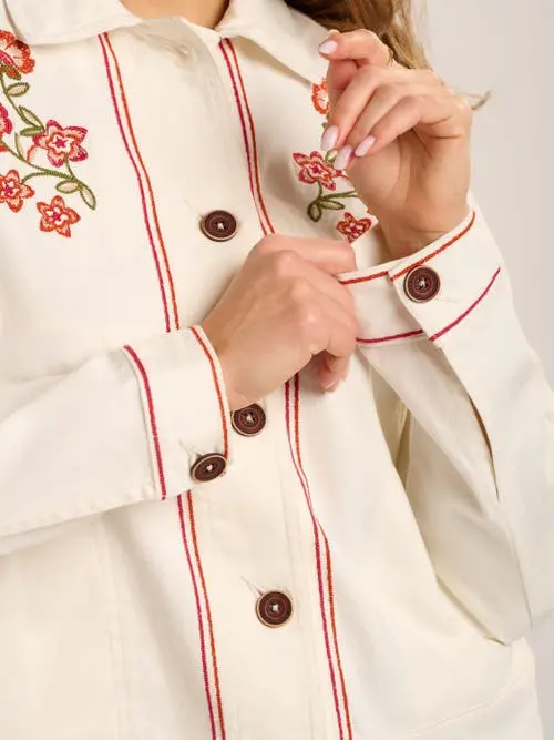 BRAKEBURN Celestina Floral Embroidery Jacket