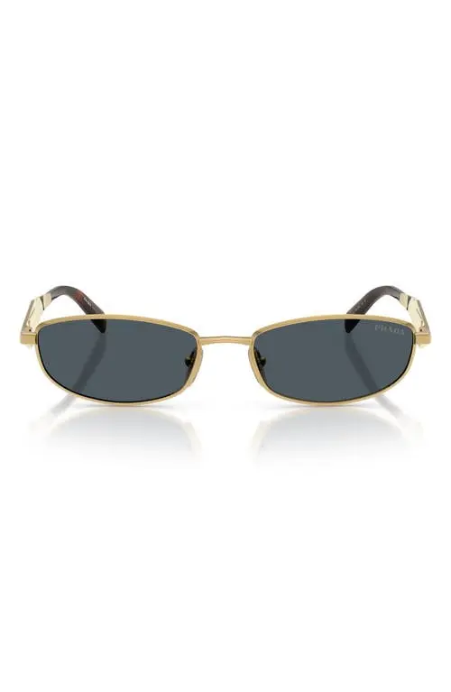 Prada 55mm Oval Sunglasses - Gold/dark Grey
