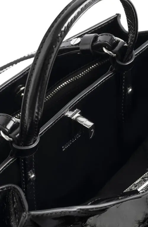 Zadig&Voltaire Jack Patent Leather Shoulder Bag - Black