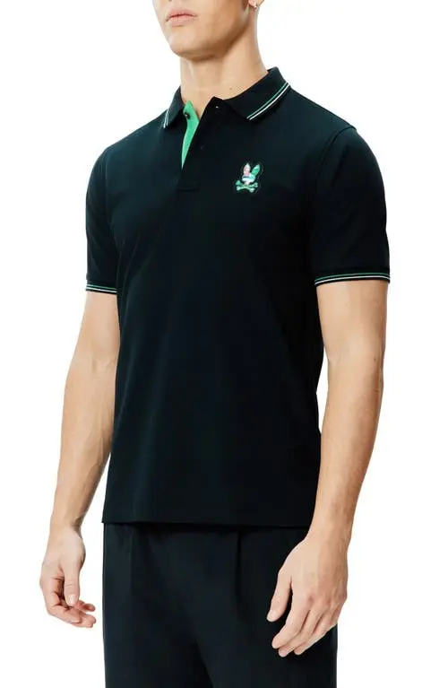 Psycho Bunny Nate Tipped Pima Cotton Piqué Polo