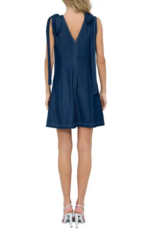 CIEBON Sleeveless Mini Dress With Decorative Ties